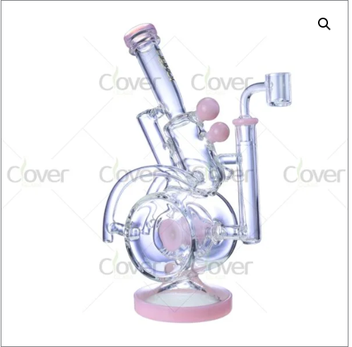 10.82” Spiral Cyclone Recycler Dab Rig – 14mm Joint, Dual Chamber, 5mm ...